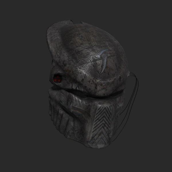 predator alien face 3d model
