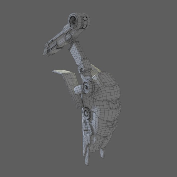 predator alien face 3d model