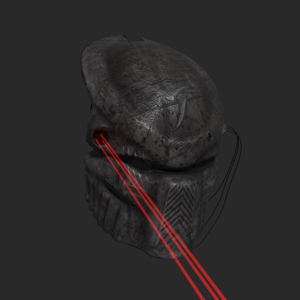 predator alien face 3d model