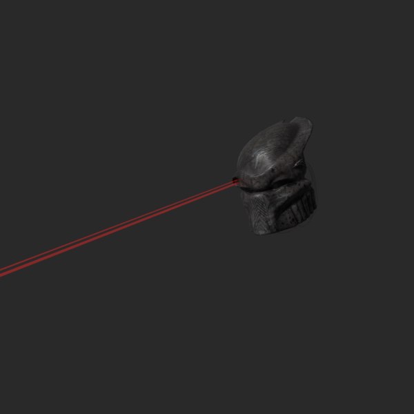 predator alien face 3d model