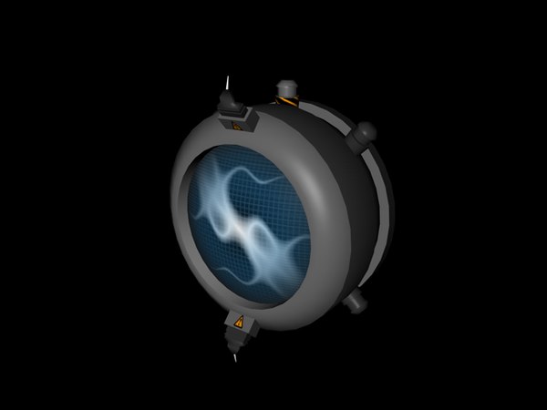 3d sci-fi robot sentry drone