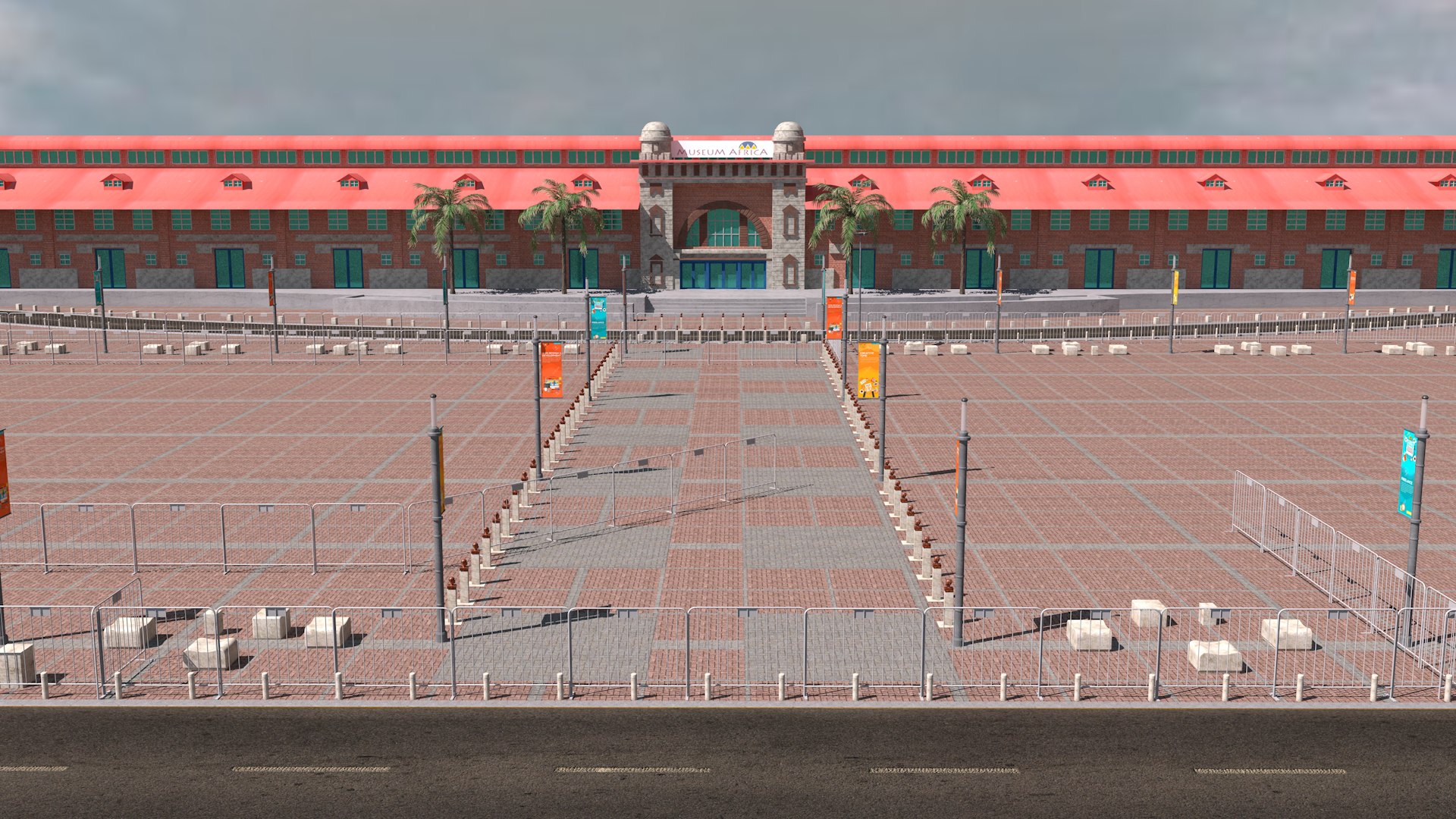 3D Model Mary Fitzgerald Square Johannesburg South Africa Large Outdoor ...