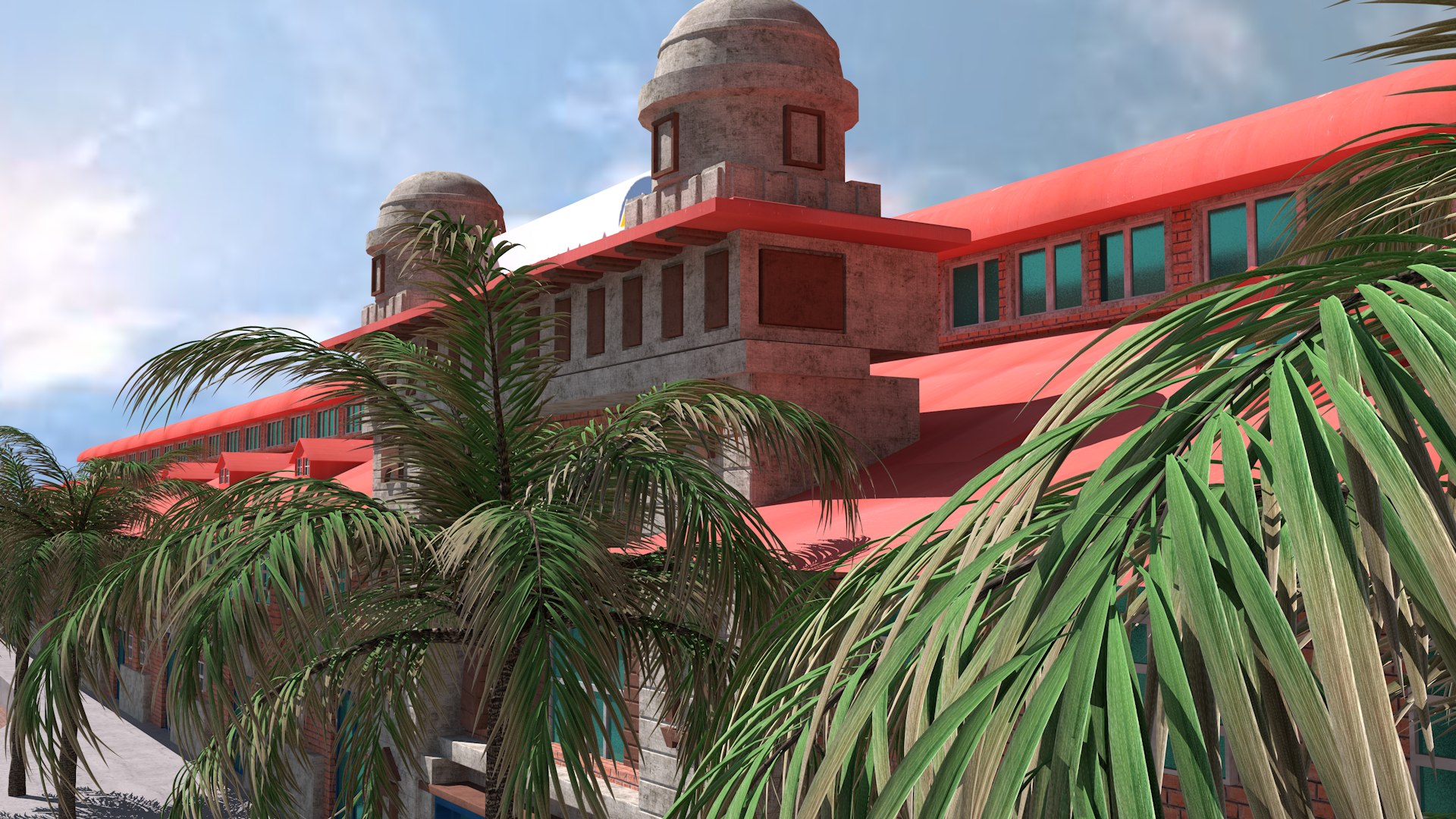 3D Model Mary Fitzgerald Square Johannesburg South Africa Large Outdoor ...