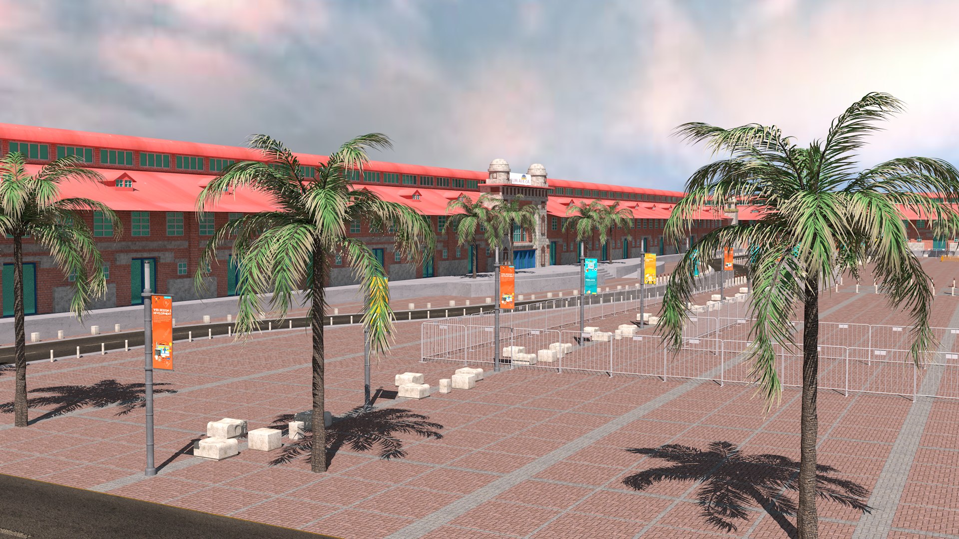 3D Model Mary Fitzgerald Square Johannesburg South Africa Large Outdoor ...