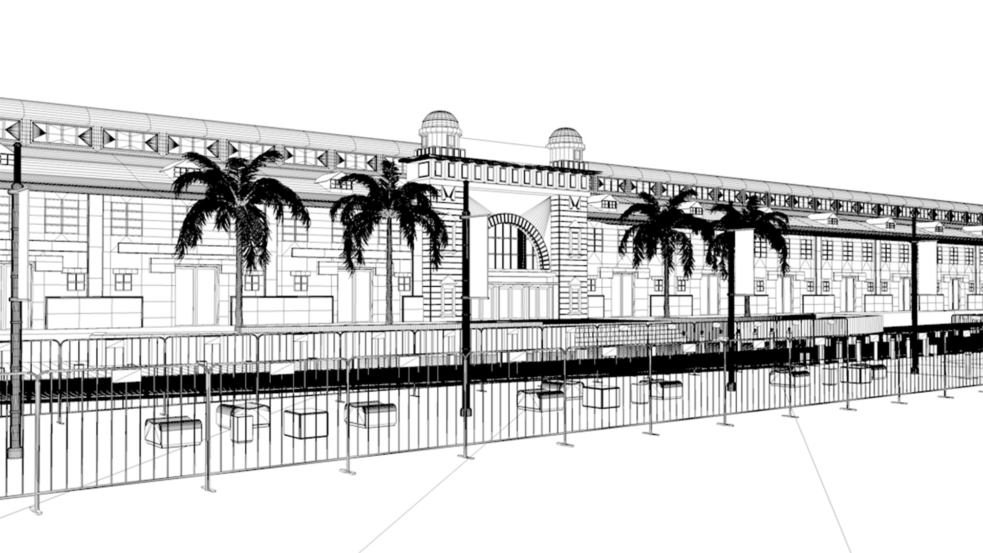 3D Model Mary Fitzgerald Square Johannesburg South Africa Large Outdoor ...