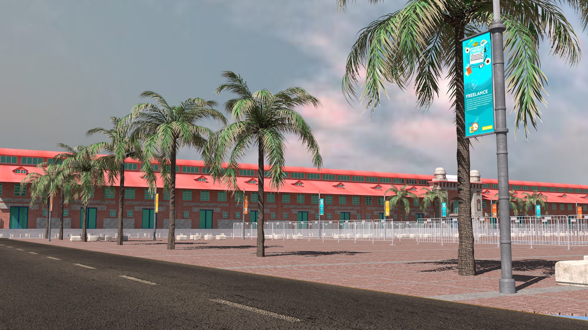 3D Model Mary Fitzgerald Square Johannesburg South Africa Large Outdoor ...