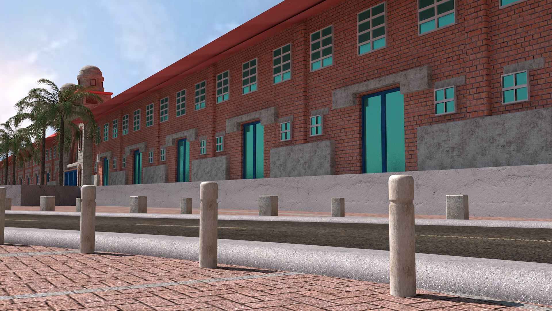 3D Model Mary Fitzgerald Square Johannesburg South Africa Large Outdoor ...