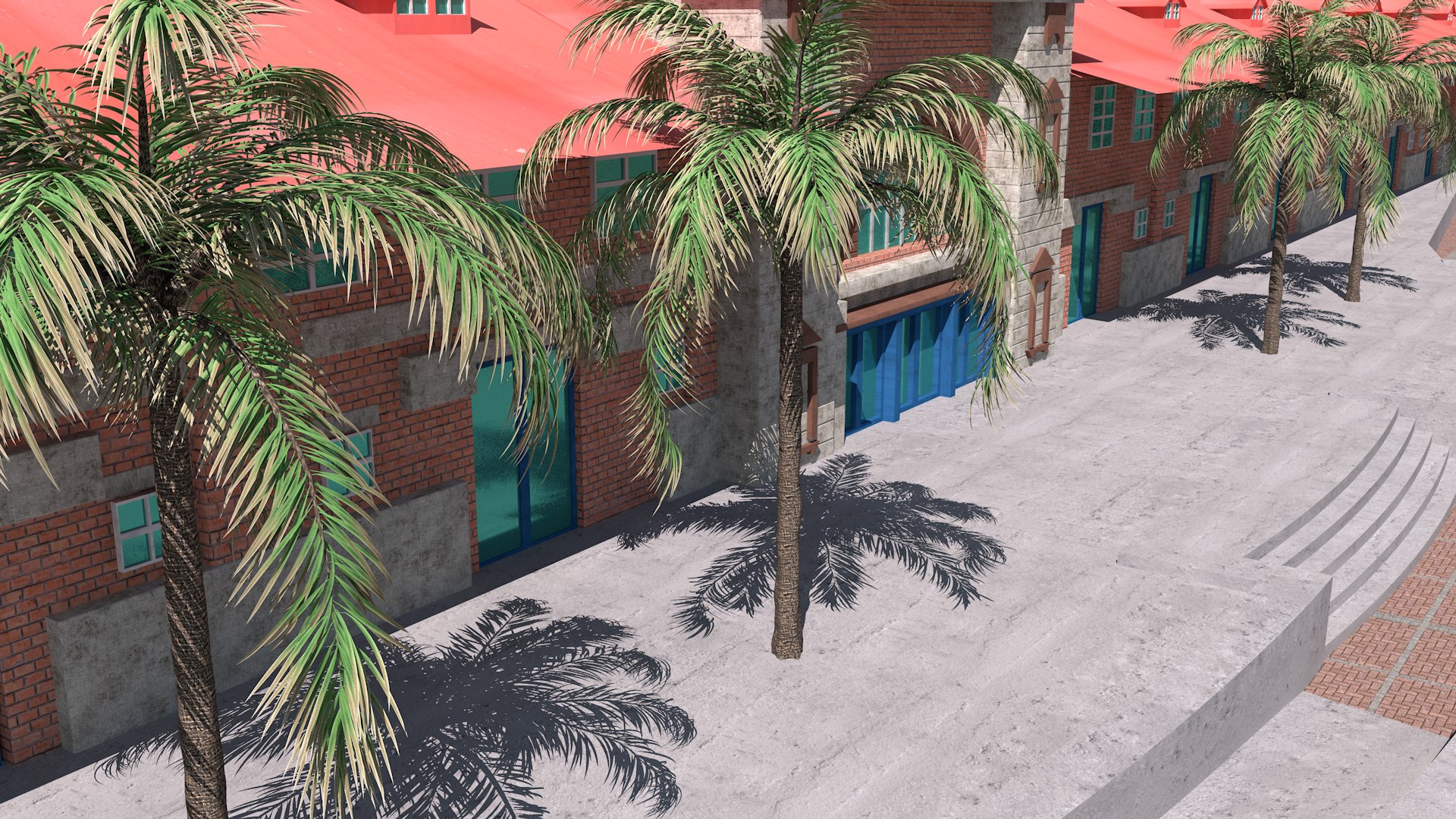 3D Model Mary Fitzgerald Square Johannesburg South Africa Large Outdoor ...