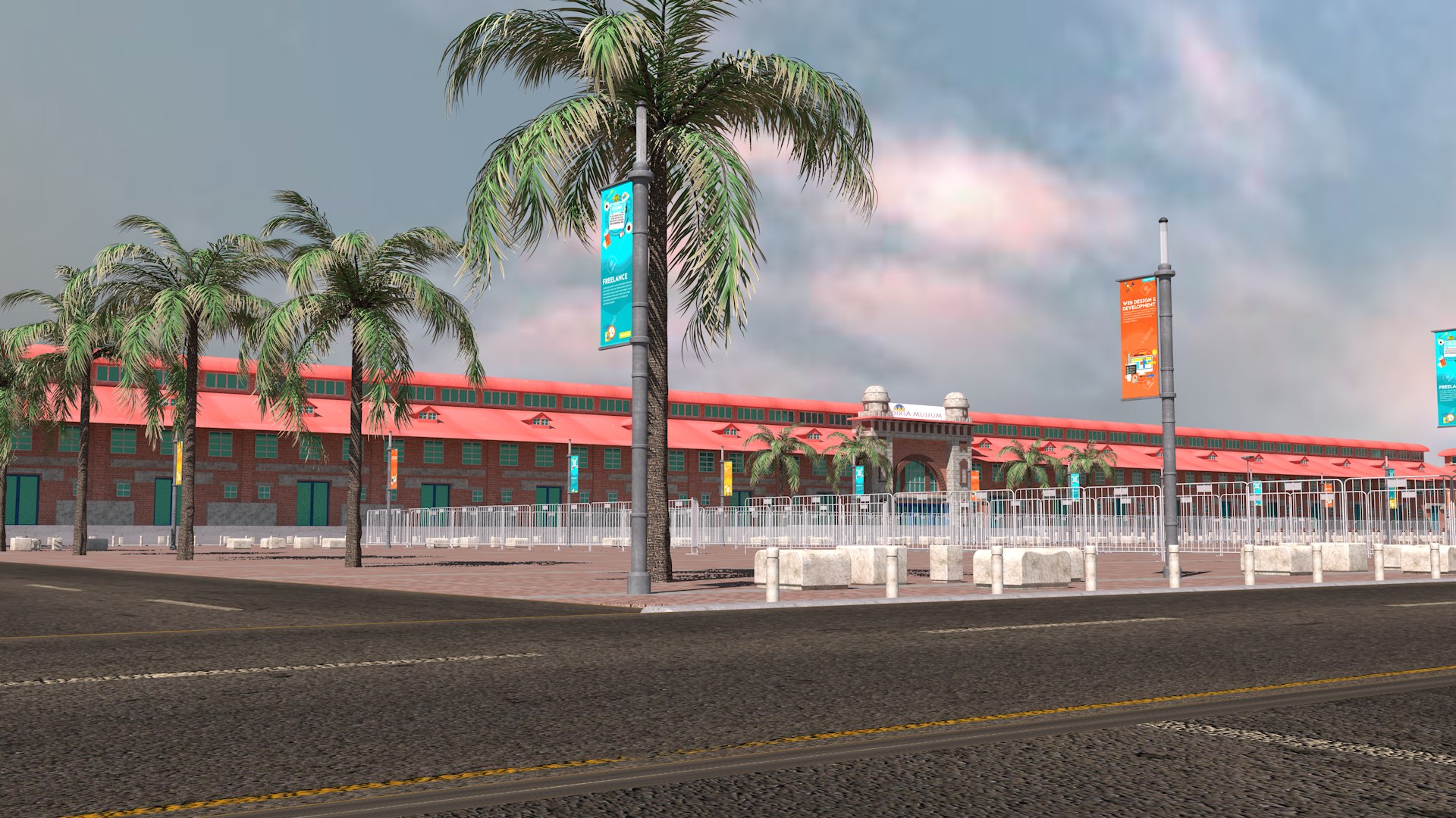 3D Model Mary Fitzgerald Square Johannesburg South Africa Large Outdoor ...