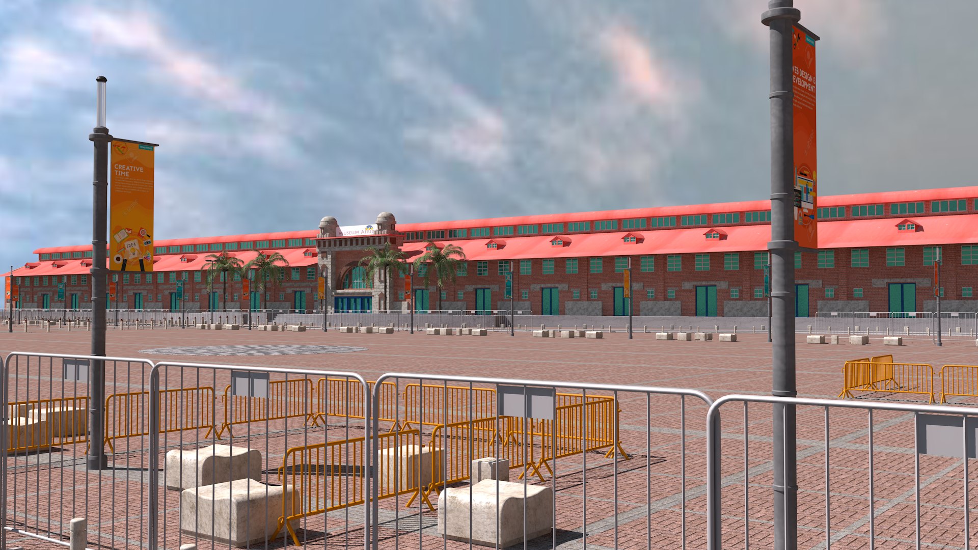 3D Model Mary Fitzgerald Square Johannesburg South Africa Large Outdoor ...