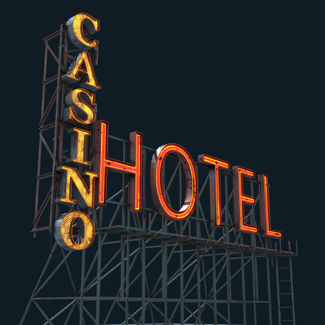 3D Model Rooftop Neon Signs - TurboSquid 1523212
