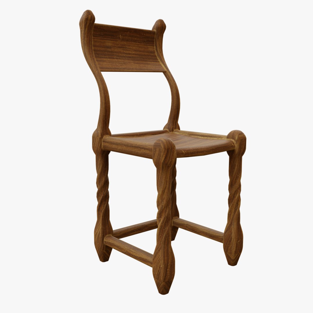 Ukrainian Vintage Chair 3D - TurboSquid 2055458
