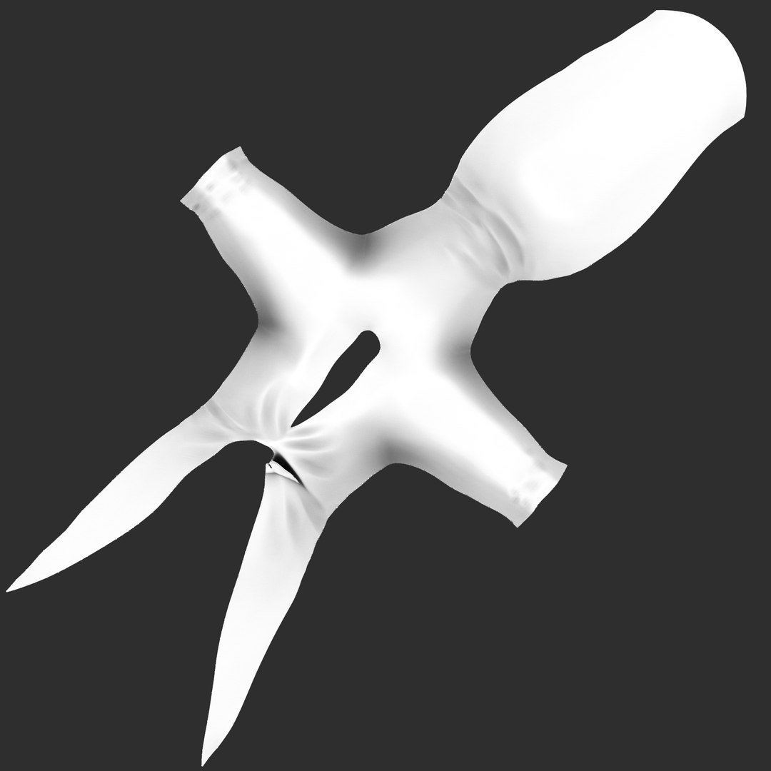 3D Twist Long Drop Blouse Top Model - TurboSquid 1983262