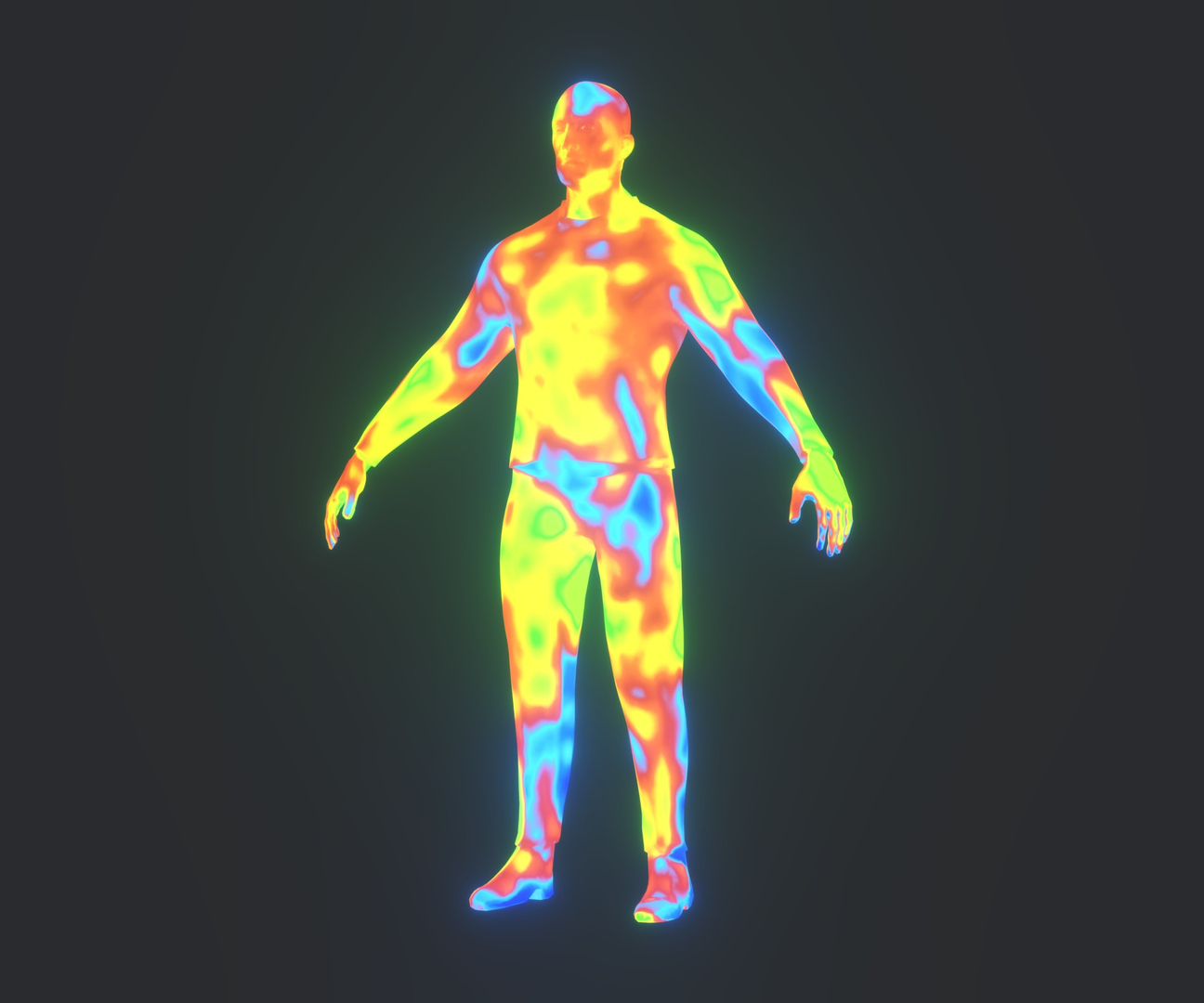 Menschliches Wärmebild-Heatmap für Männer und Frauen 3D-Modell 3D ...