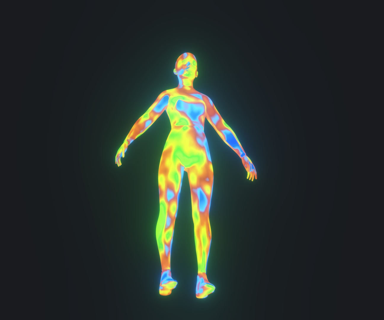 Menschliches Wärmebild-Heatmap für Männer und Frauen 3D-Modell 3D ...