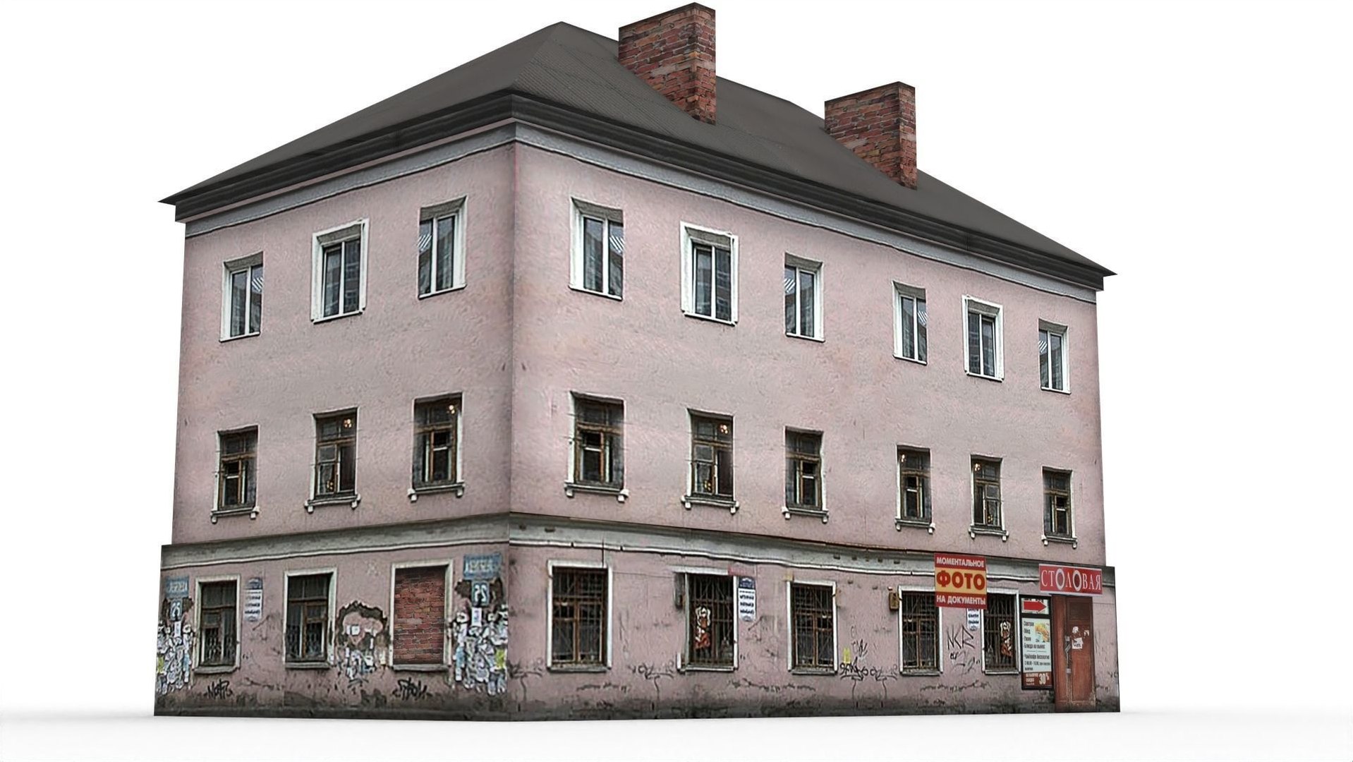 3D Three-storey Residential Building Model - TurboSquid 1727439