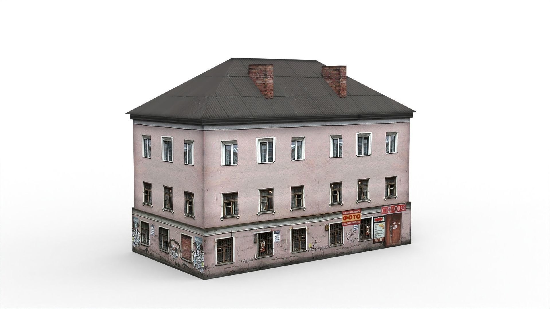 3D Three-storey Residential Building Model - TurboSquid 1727439