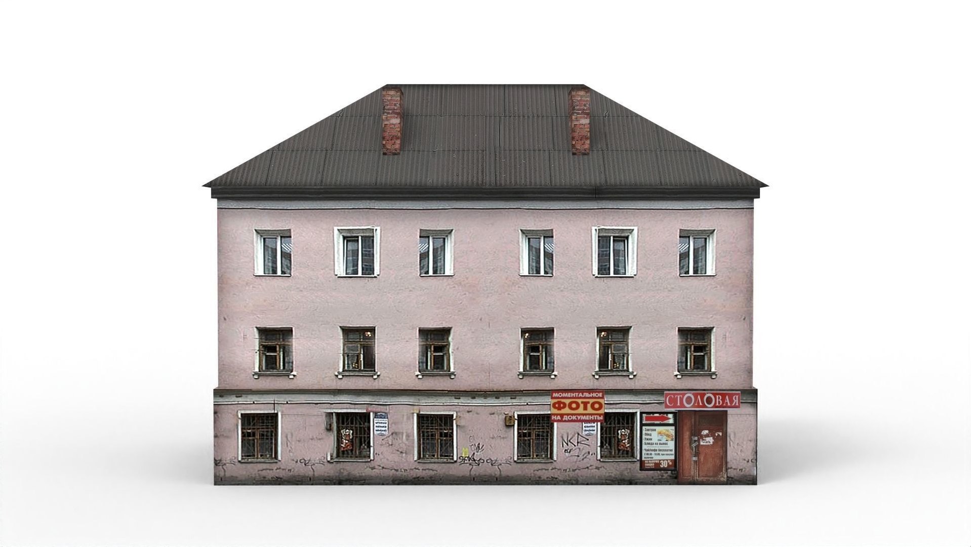 3D Three-storey Residential Building Model - TurboSquid 1727439