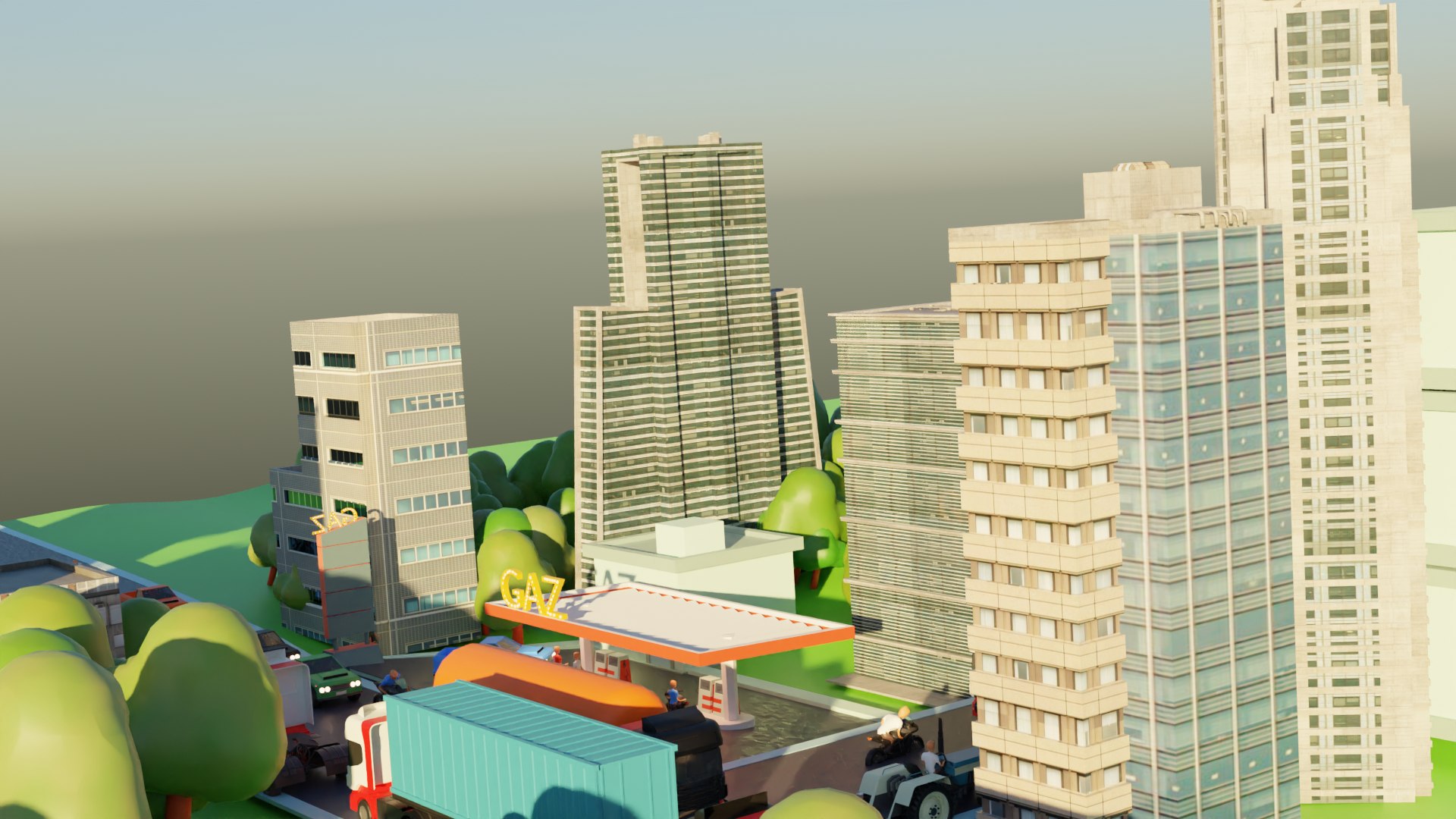 Low Poly Town 3D Model - TurboSquid 1862701