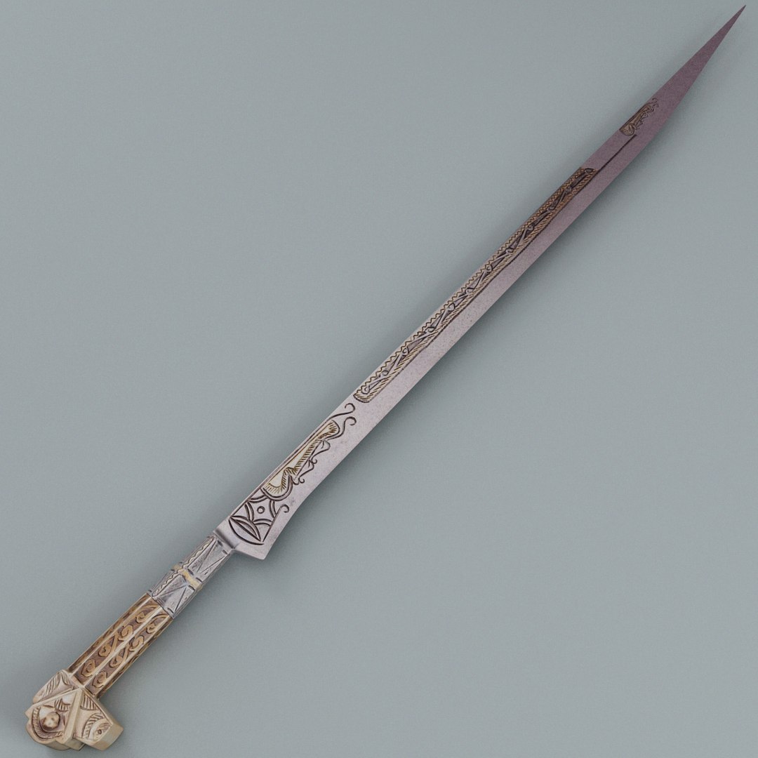 3d Model African Sword V5