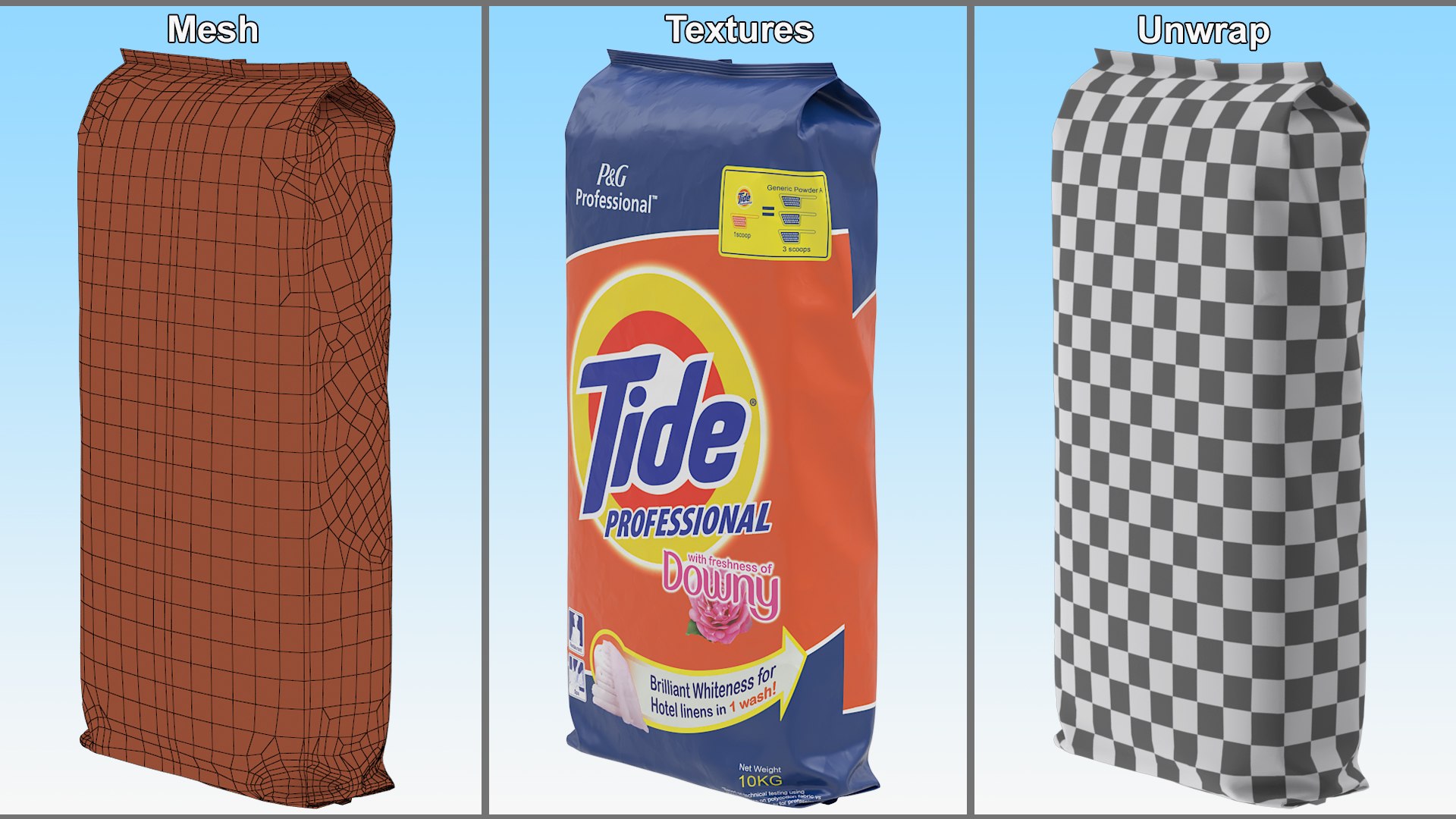 3D Tide Plastic Bag Detergent Powder 10kg - TurboSquid 2409882