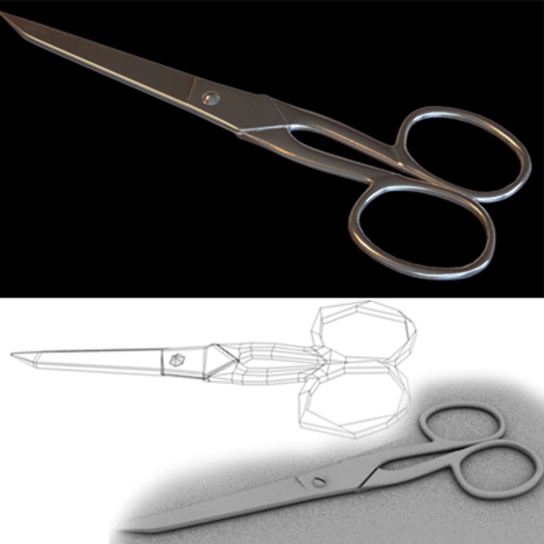 3d scissors model
