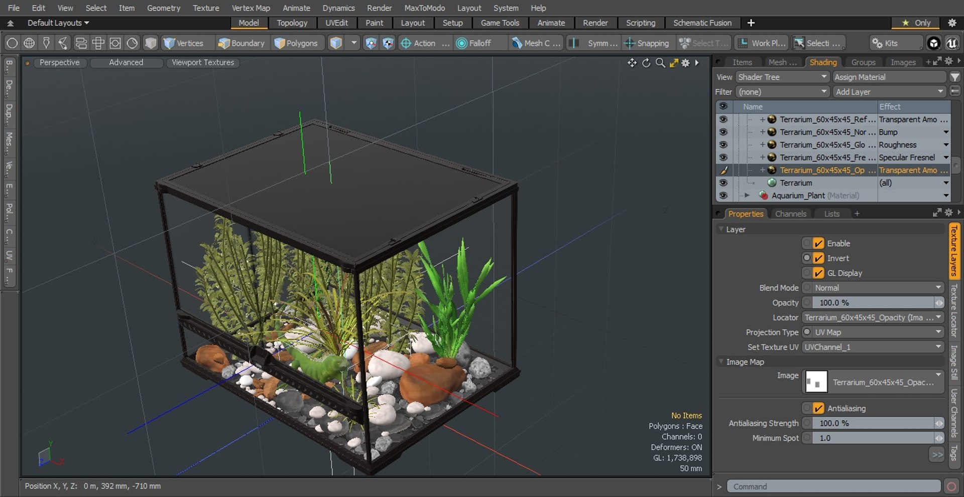 3D Medium Size Terrarium With Green Iguana Model - TurboSquid 2146052