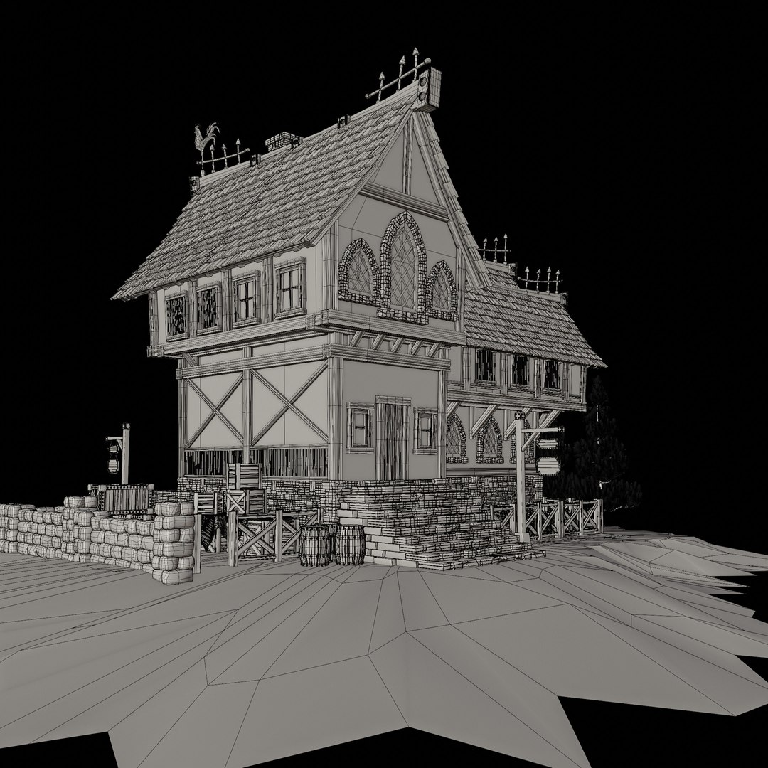 STYLIZED MEDIEVAL BUILDING 04 3D Model - TurboSquid 2145390