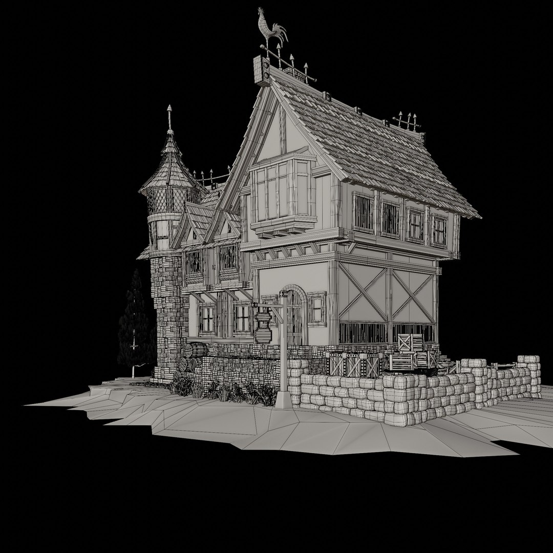 STYLIZED MEDIEVAL BUILDING 04 3D Model - TurboSquid 2145390