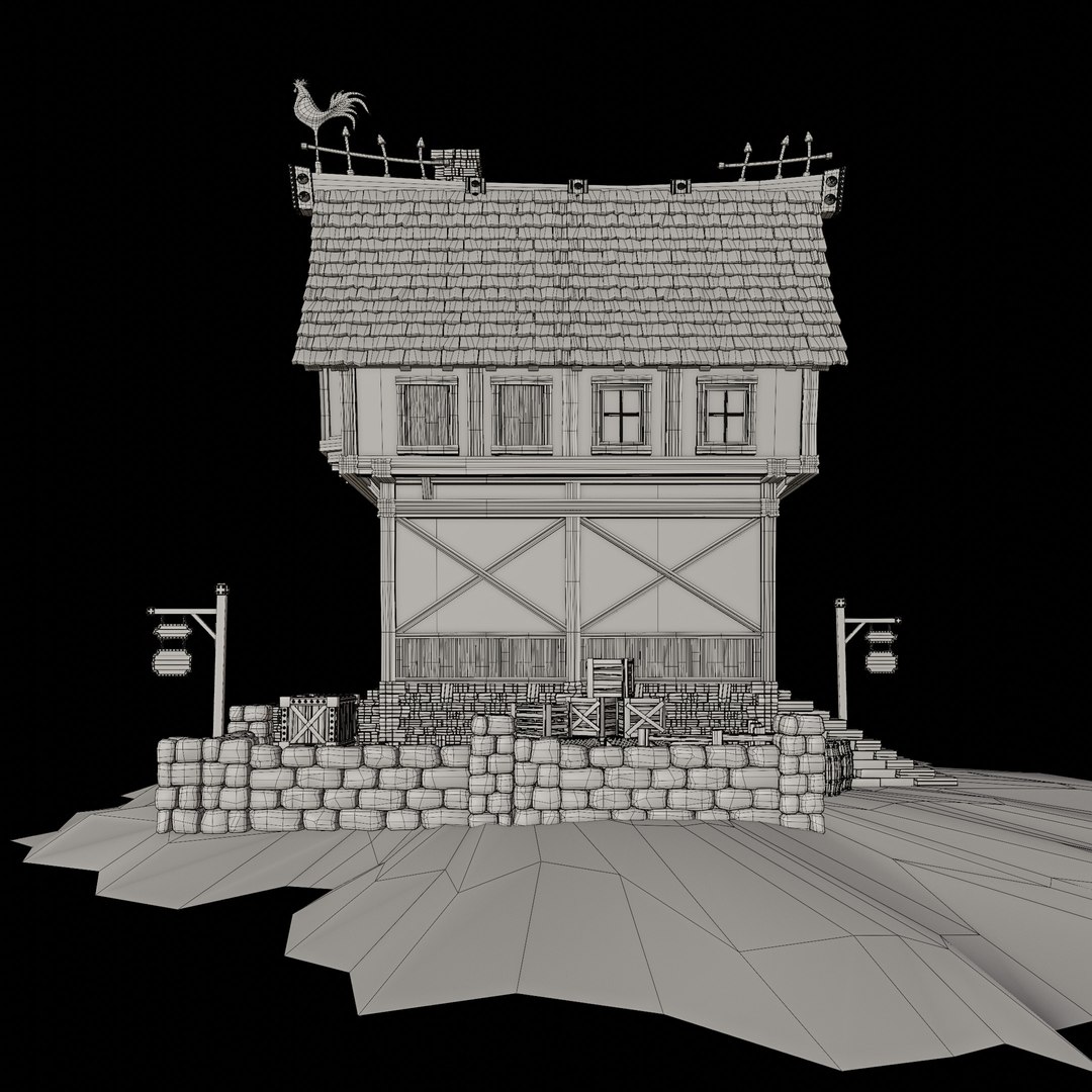 STYLIZED MEDIEVAL BUILDING 04 3D Model - TurboSquid 2145390