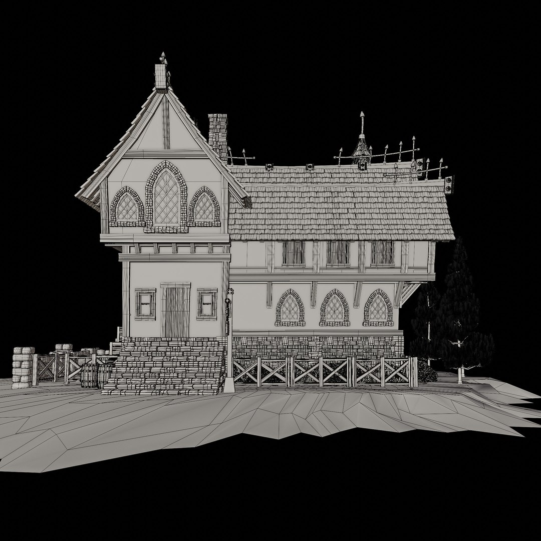 STYLIZED MEDIEVAL BUILDING 04 3D Model - TurboSquid 2145390
