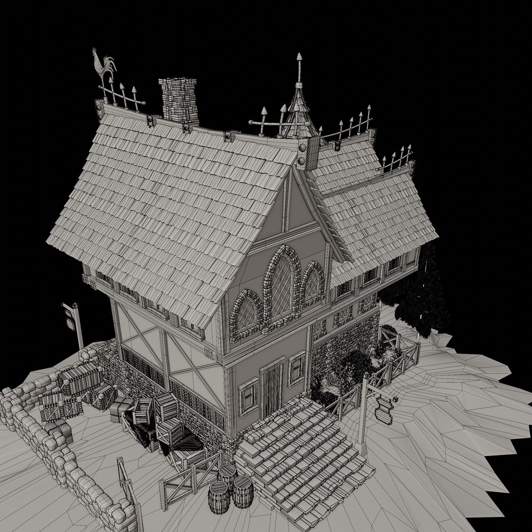 STYLIZED MEDIEVAL BUILDING 04 3D Model - TurboSquid 2145390