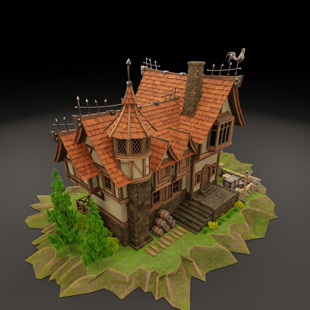 STYLIZED MEDIEVAL BUILDING 04 3D Model - TurboSquid 2145390