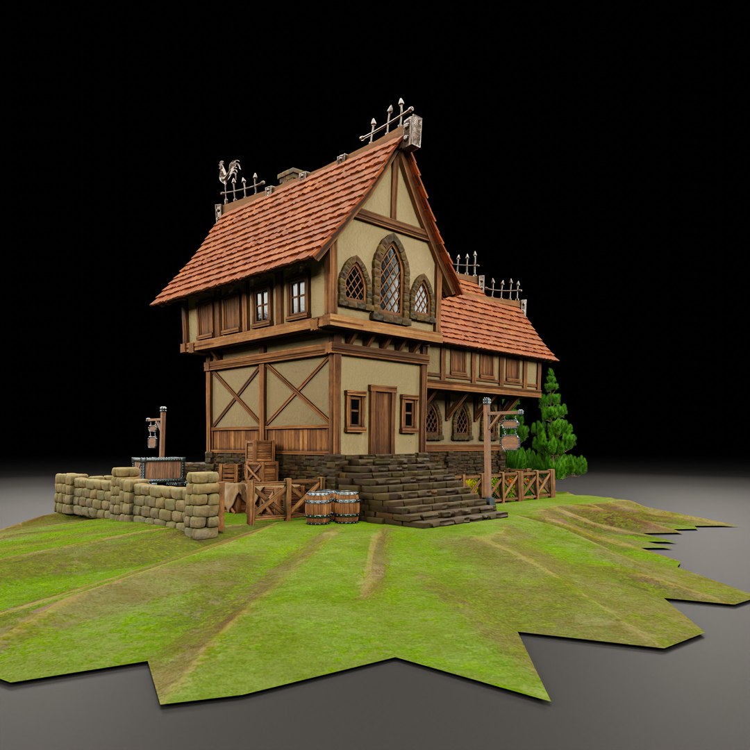 STYLIZED MEDIEVAL BUILDING 04 3D Model - TurboSquid 2145390