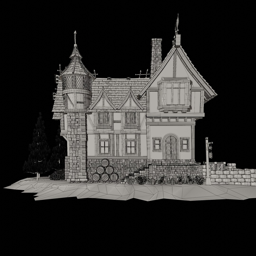 STYLIZED MEDIEVAL BUILDING 04 3D Model - TurboSquid 2145390