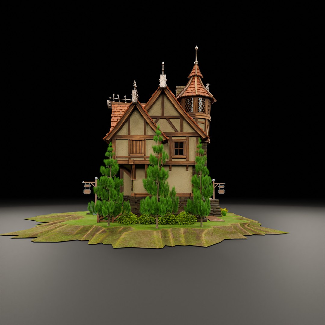 STYLIZED MEDIEVAL BUILDING 04 3D Model - TurboSquid 2145390