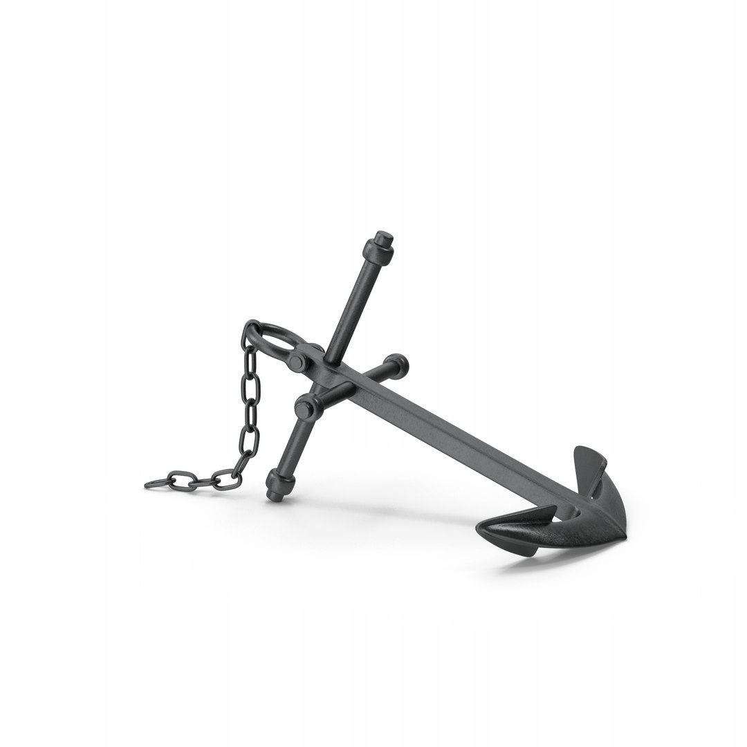 Anchor With Chain 3D - TurboSquid 2220833