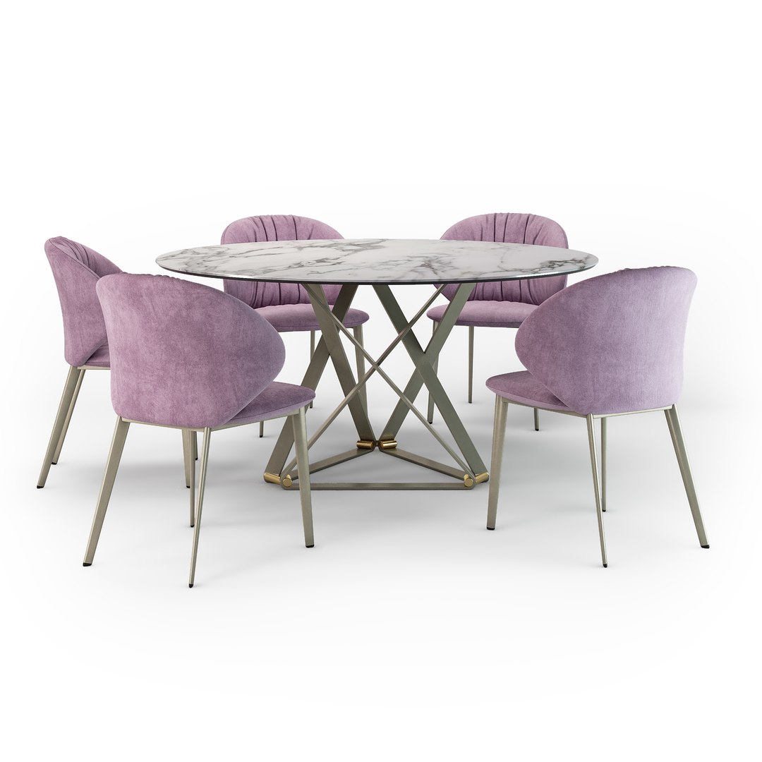 Bontempi Delta Round Table Drop Chair Model - TurboSquid 1734500