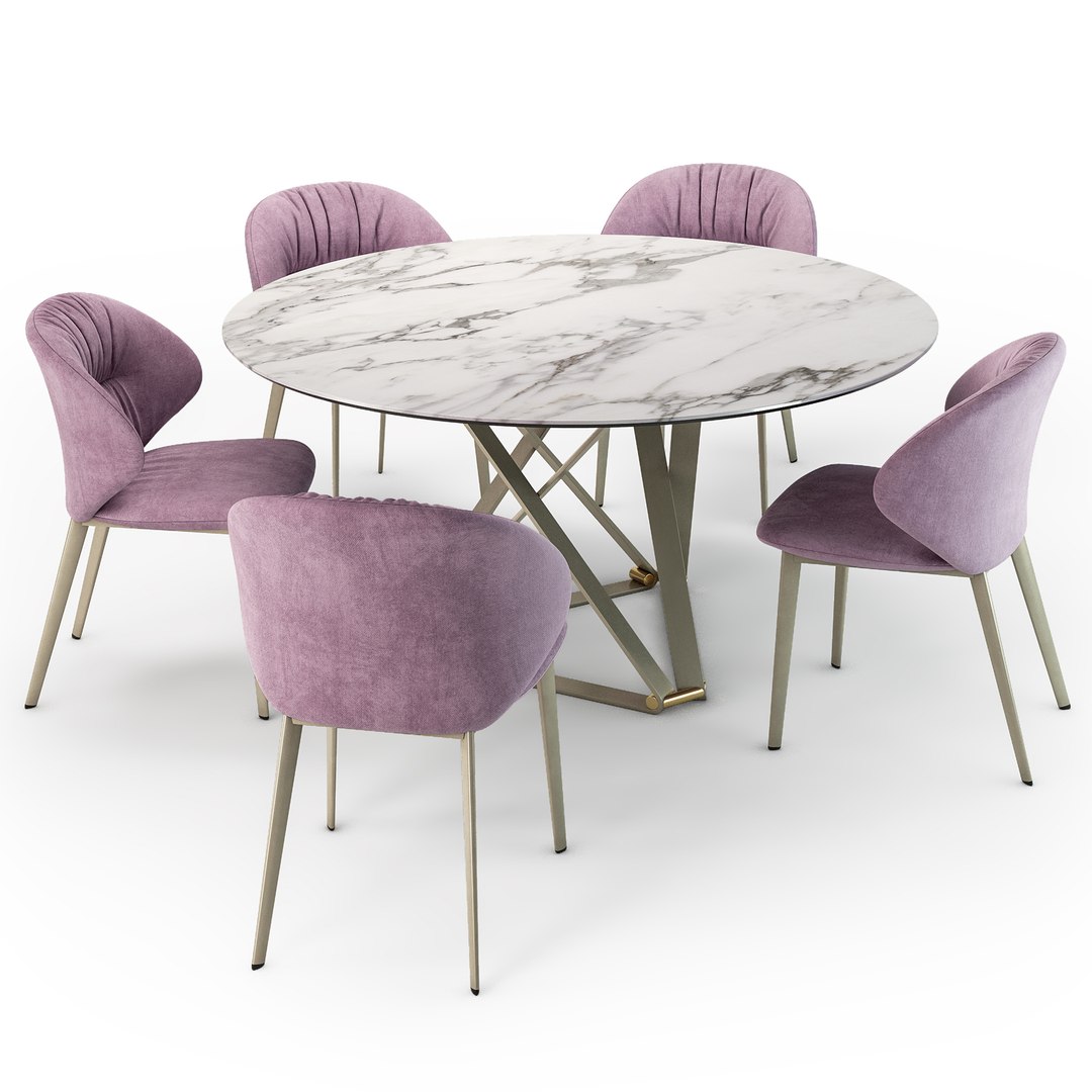 Bontempi Delta Round Table Drop Chair Model - TurboSquid 1734500