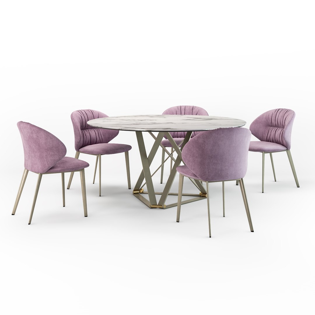 Bontempi Delta Round Table Drop Chair Model - TurboSquid 1734500