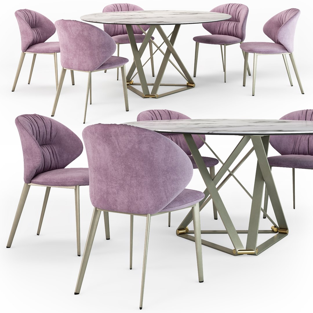 Bontempi Delta Round Table Drop Chair Model - TurboSquid 1734500