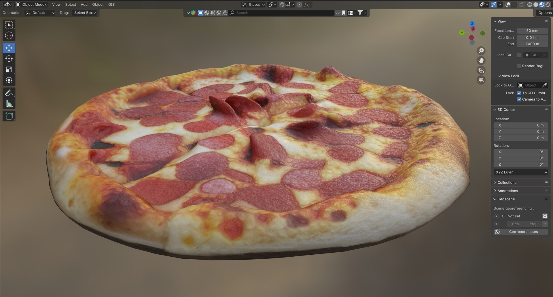3D Model Pizza 10 - TurboSquid 2387824
