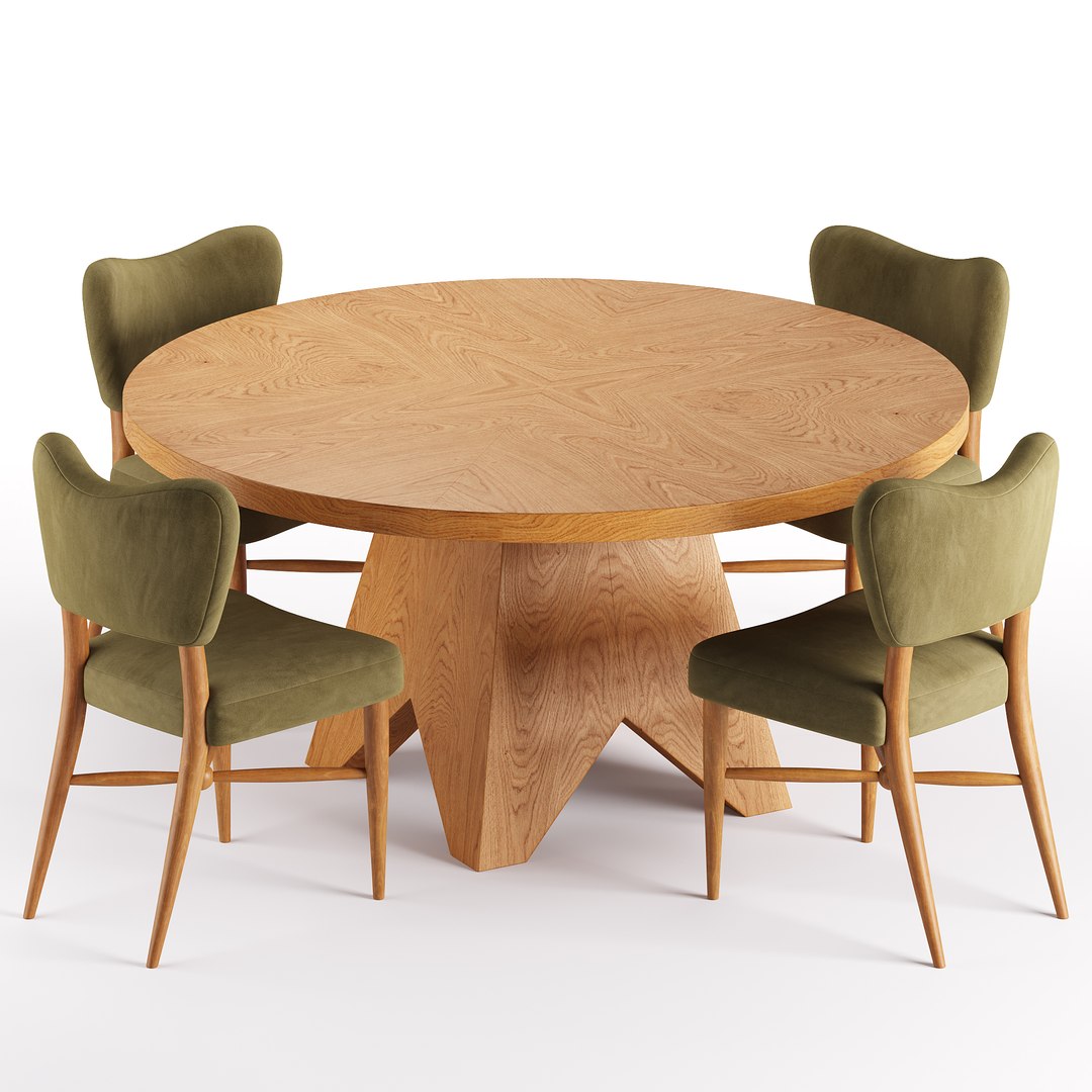 Pierce Ward Dining Set 3D - TurboSquid 2415135