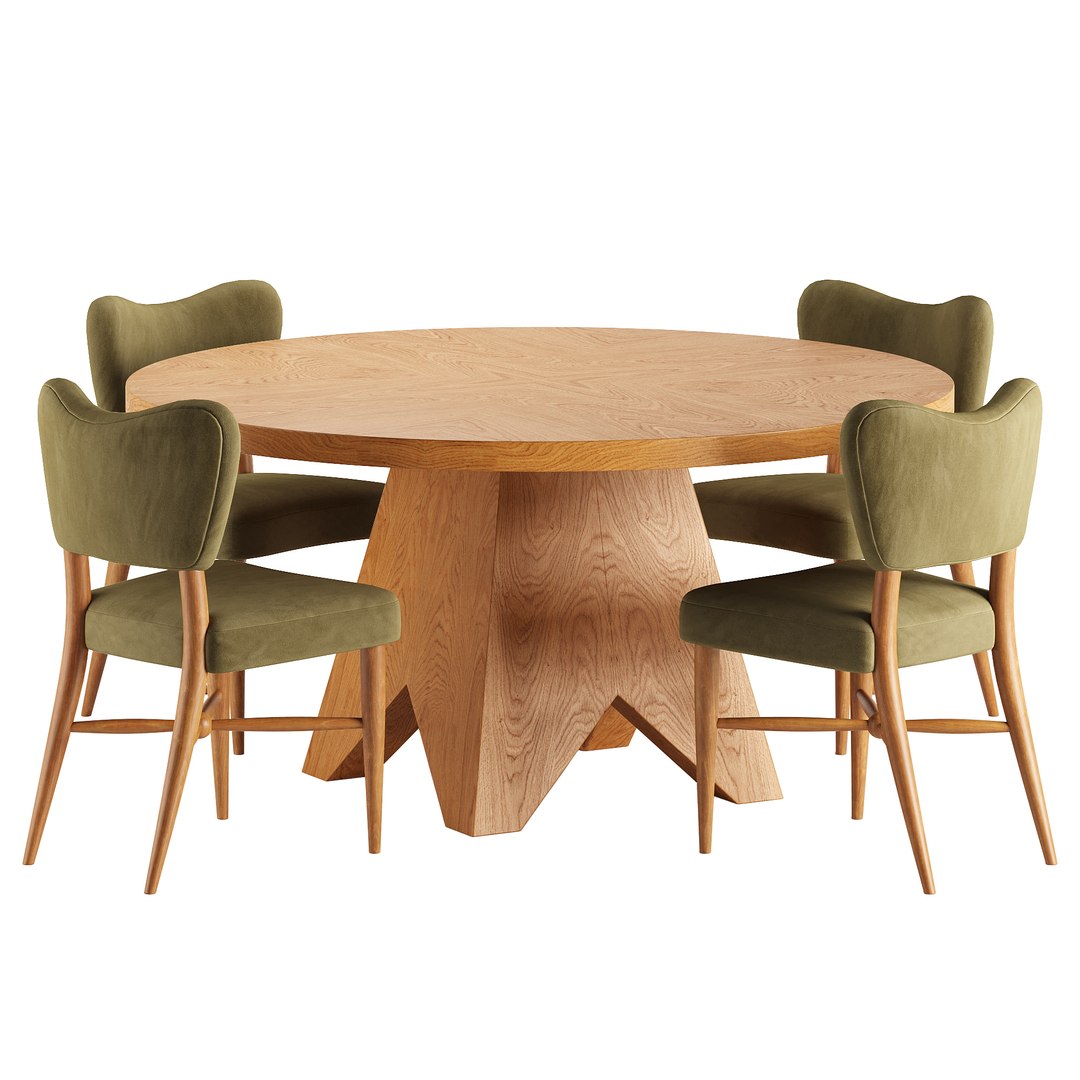 Pierce Ward Dining Set 3D - TurboSquid 2415135