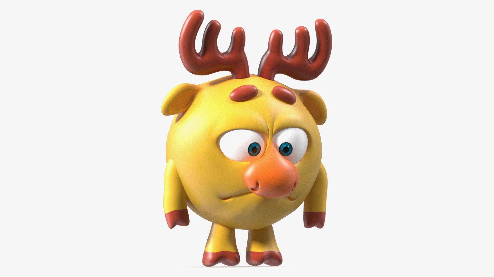 Cartoon Character Dokko Sad Pose model - TurboSquid 2121365