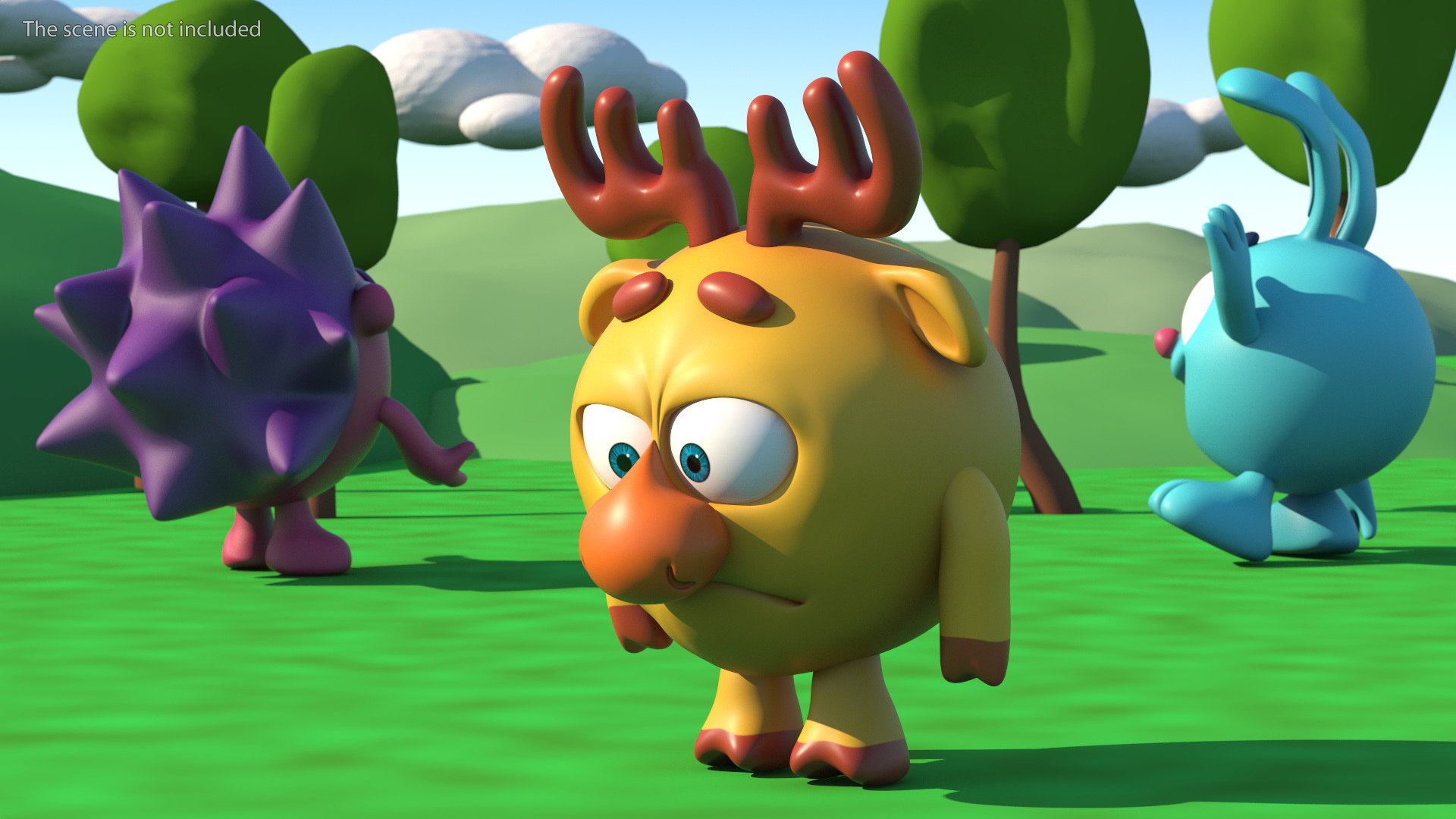 Cartoon Character Dokko Sad Pose Model - TurboSquid 2121365