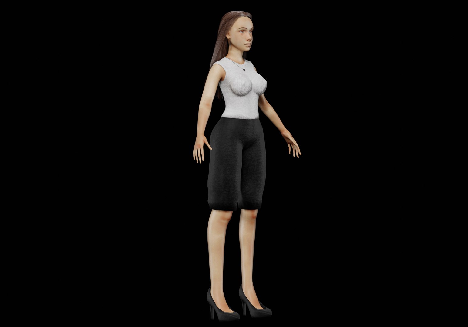 Young Basic Woman V29562 3D Model - TurboSquid 2260473