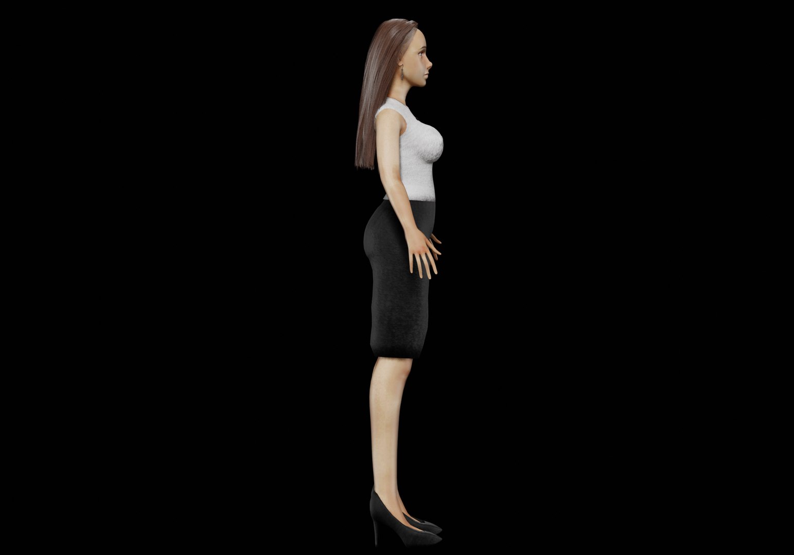 Young Basic Woman V29562 3D Model - TurboSquid 2260473