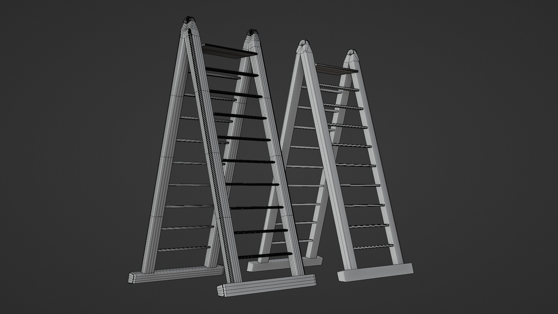 3D Metal Ladder - Low and High poly model - TurboSquid 1833472