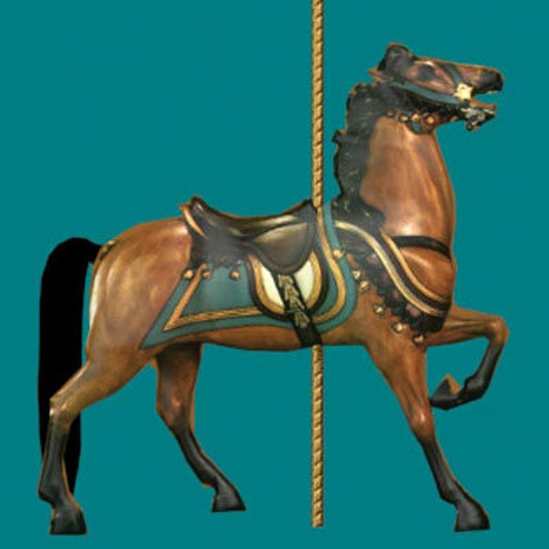 Carousel Camel Horse 3d Model